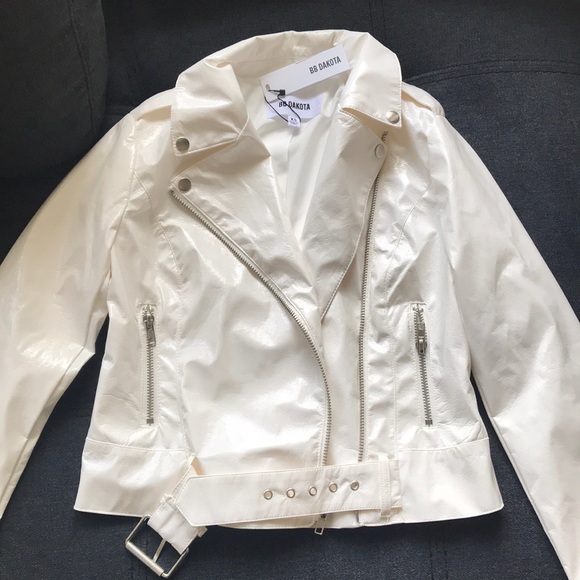 BB Dakota | Jackets & Coats | Bb Dakota White Bomber Jacket | Poshmark